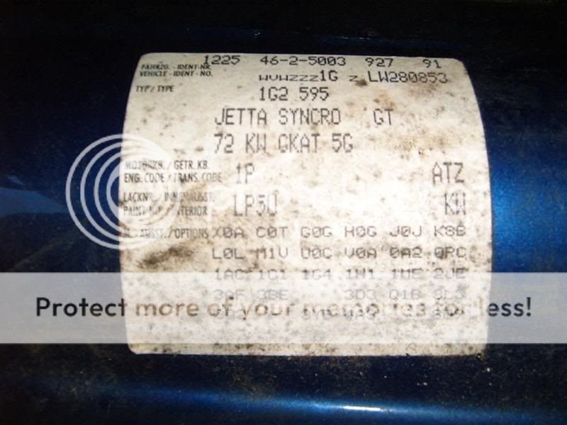 Does anyone know what all of the option codes are? | VW Vortex ...